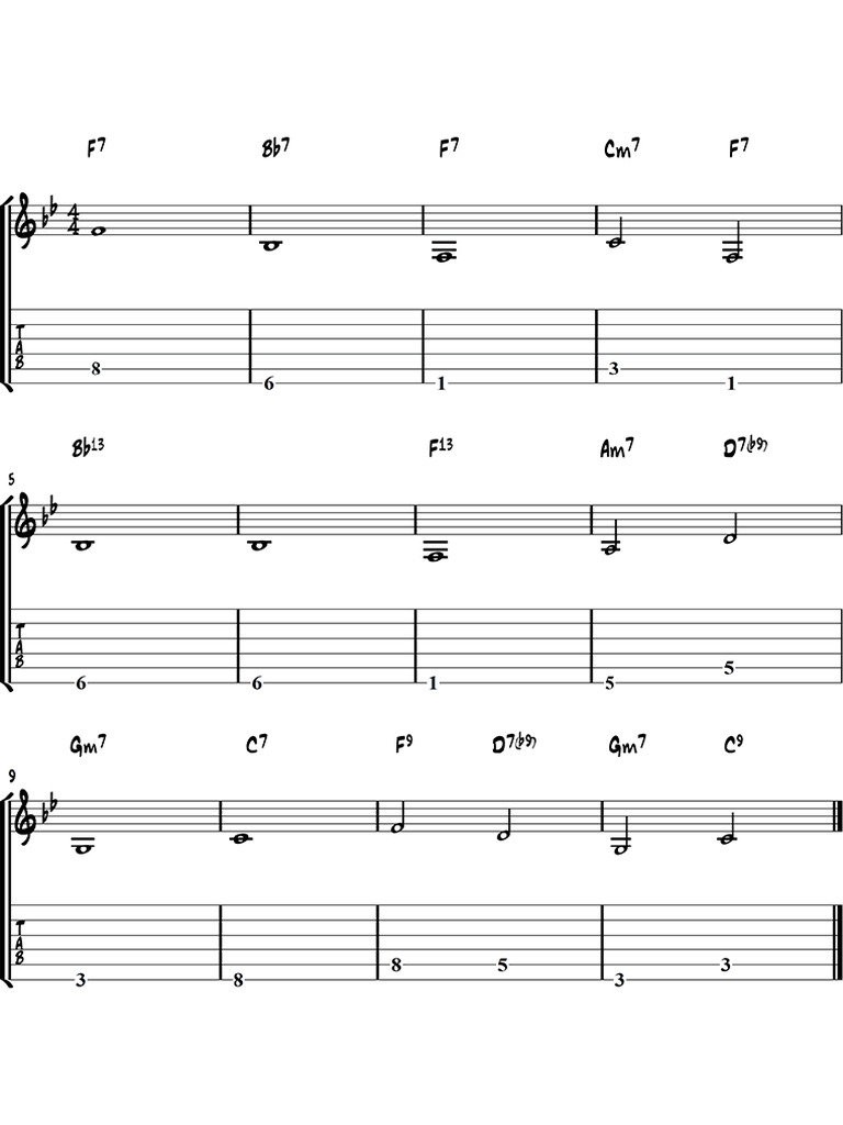 Walking Bass Root Notes | PDF