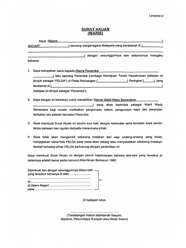 Surat Akuan Waris | PDF