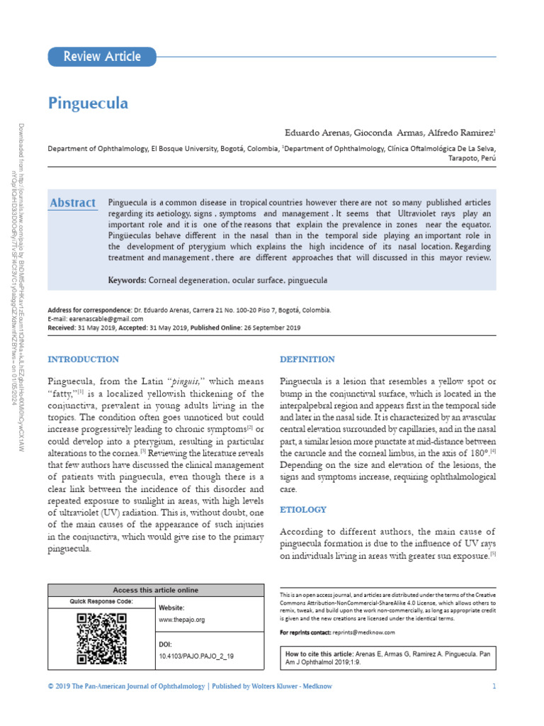 Pinguecula 2 | PDF | Medical Specialties | Clinical Medicine