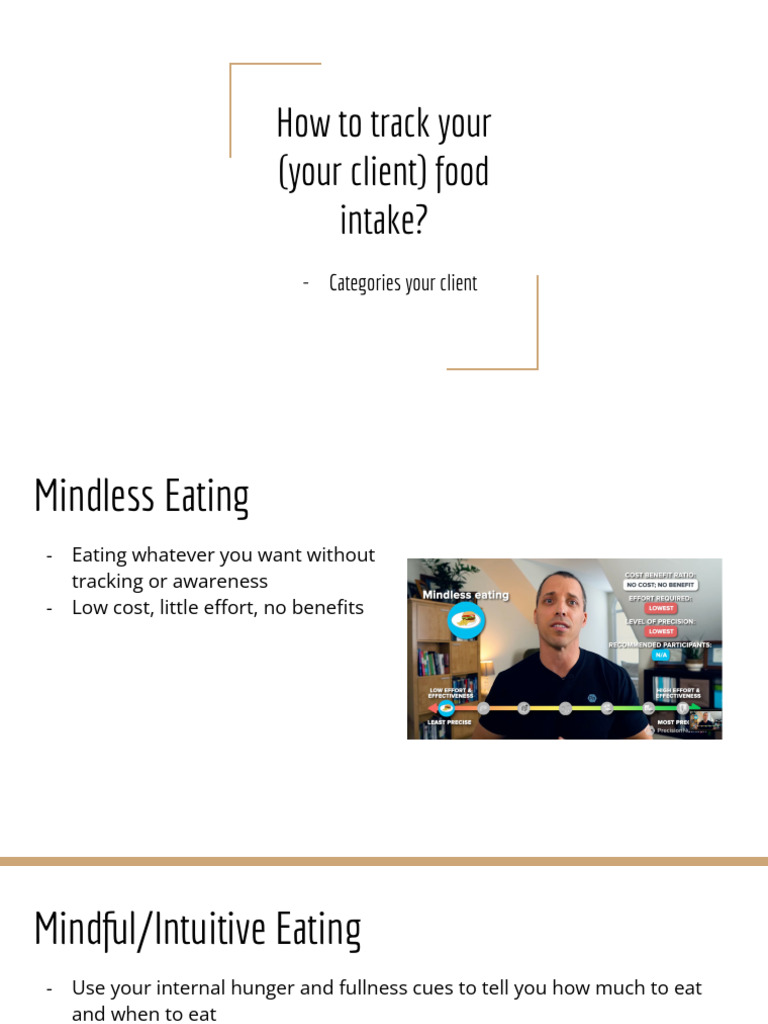 Categories Your Client Into Different Level of Eater | PDF | Eating ...