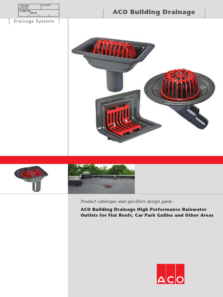Aco Rainwater Outlets Brochure | PDF | Pipe (Fluid Conveyance) | Roof