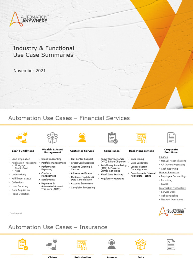 Industry & Functional Use Cases | PDF | Accounts Payable | Analytics