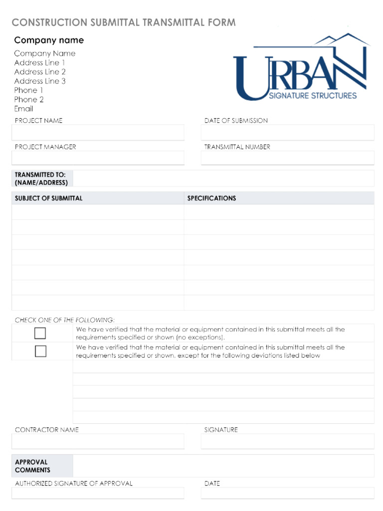 Transmittal Form | PDF