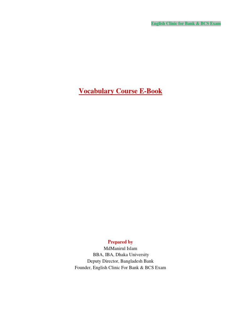 Ebook Word | PDF | Vocabulary