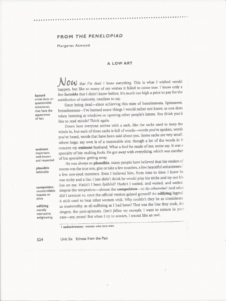 The Penelopiad Text | PDF