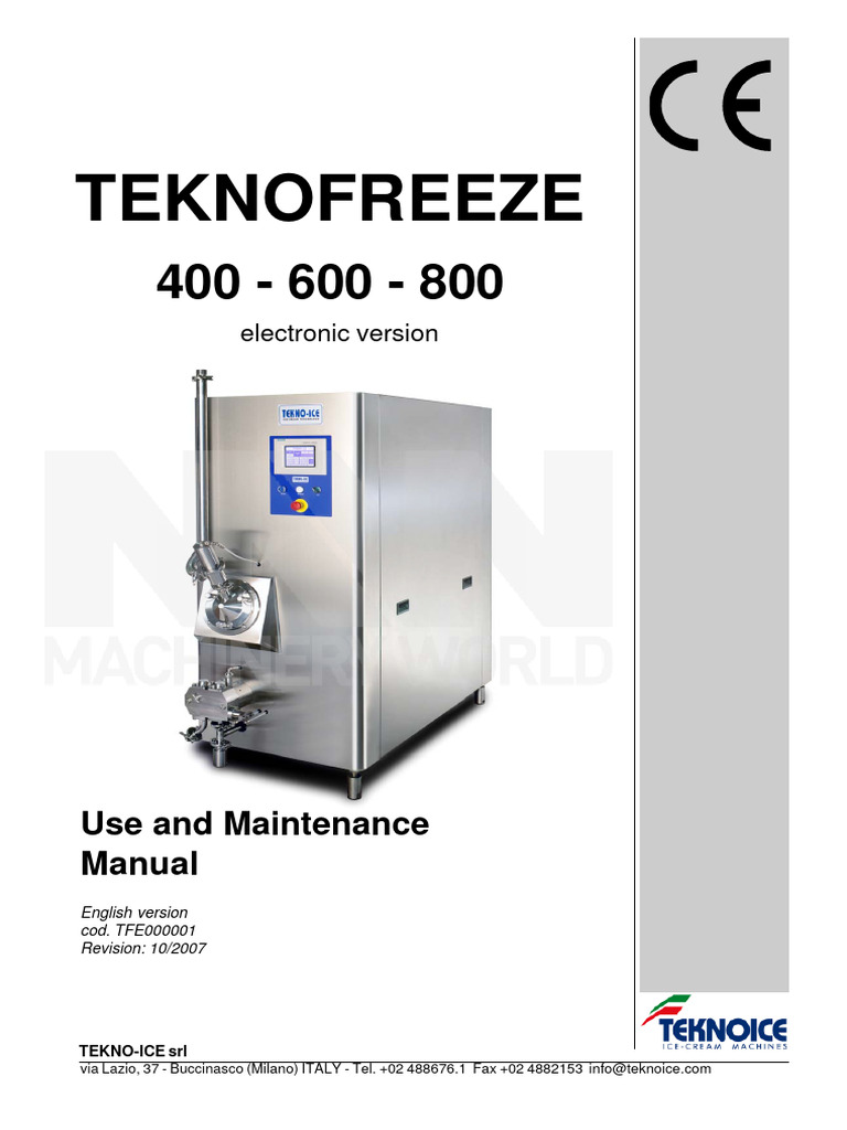 Techno Ice Teknofreeze 400 600 800 | Download Free PDF | Refrigerator ...