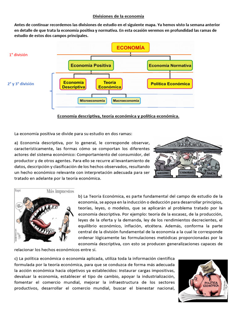 Divisiones de La Economia 2023 | PDF | Ciencias económicas | Macroeconómica
