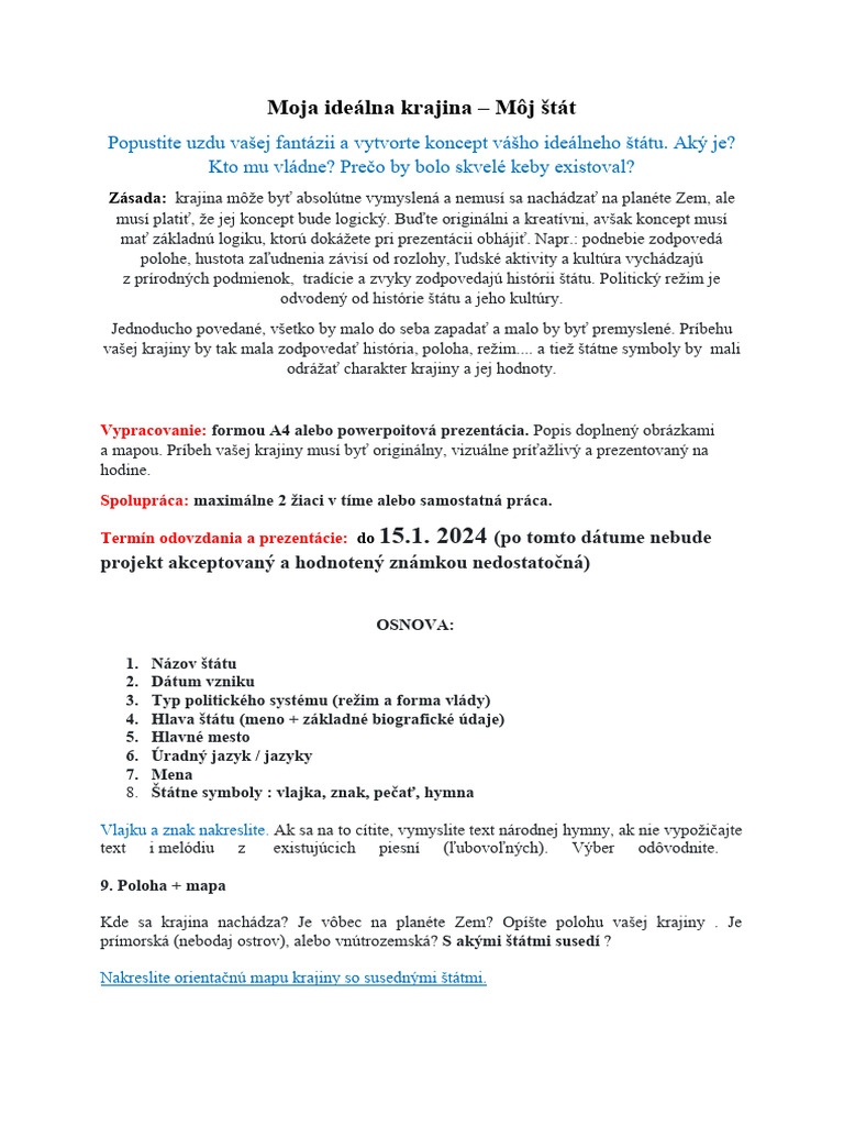 Moja Ideã¡lna Krajina | PDF