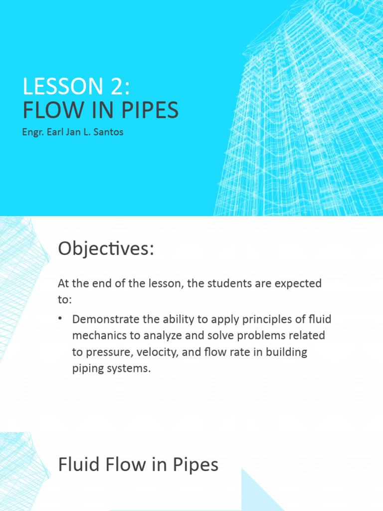 Me 414 Week 2 Flow in Pipes | PDF | Reynolds Number | Fluid Dynamics