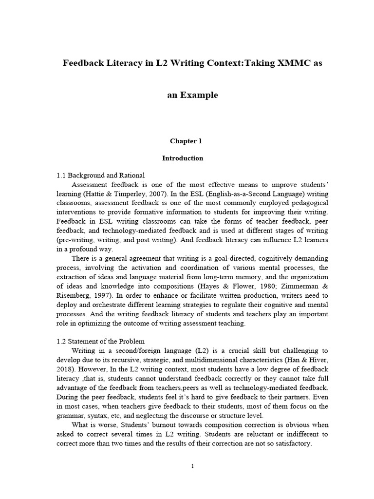 Huang Yanbin (Cindy) Thesis Proposal Homework | PDF | Learning | Cognition