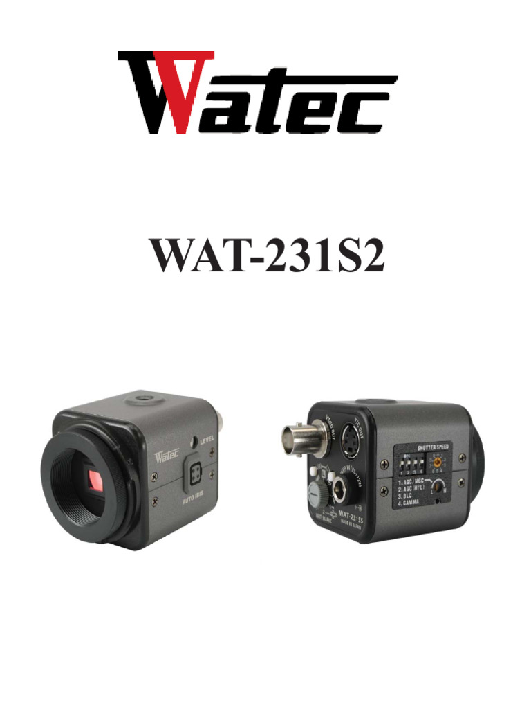 Watec Manual | PDF | Camera | Image Resolution