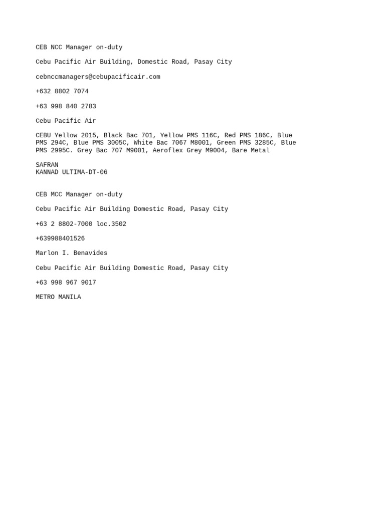 Cebu Pac | PDF