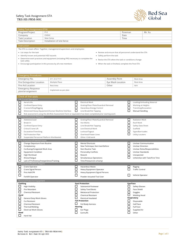 P12 - CHEAC - New Camp - STA - Installation of Fence - 23 Mar 2023 ...
