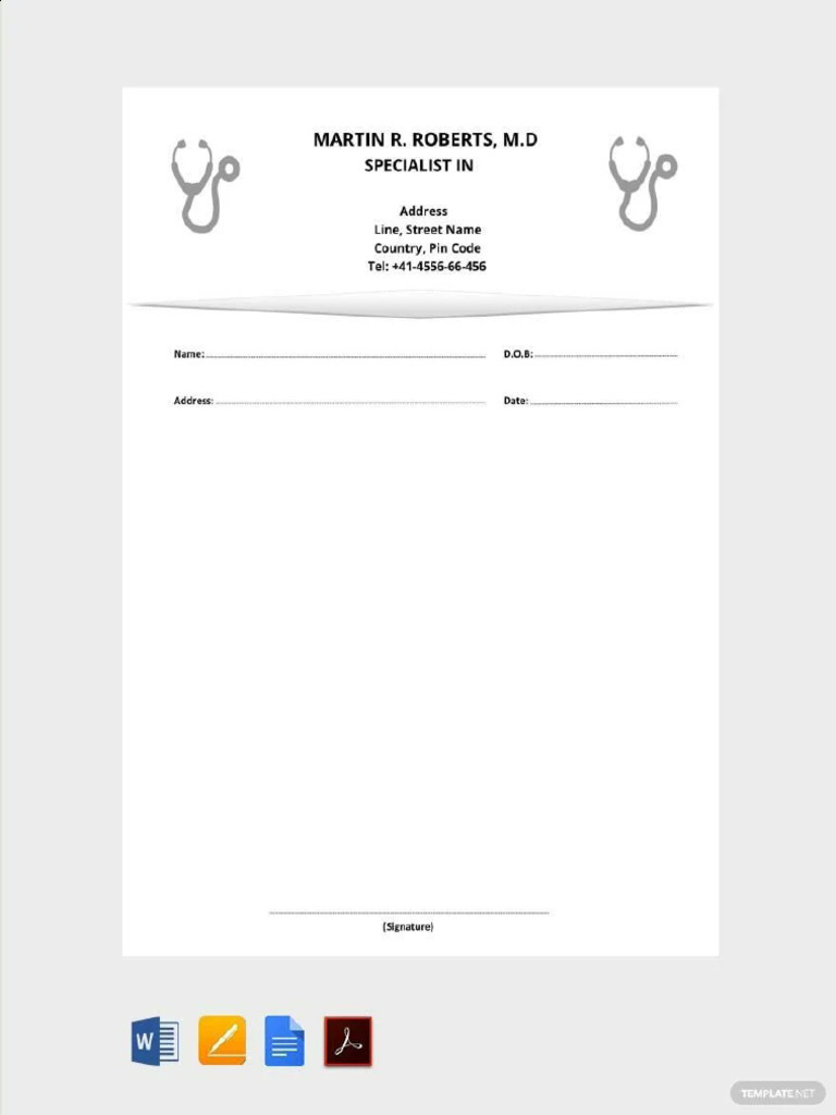 Free Gynecologist Doctor S Prescription Template 1 | PDF