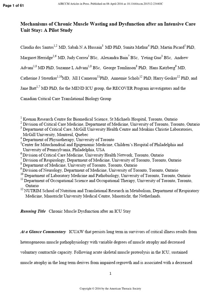 30 Mekanisme Wasting | PDF | Intensive Care Medicine | Skeletal Muscle
