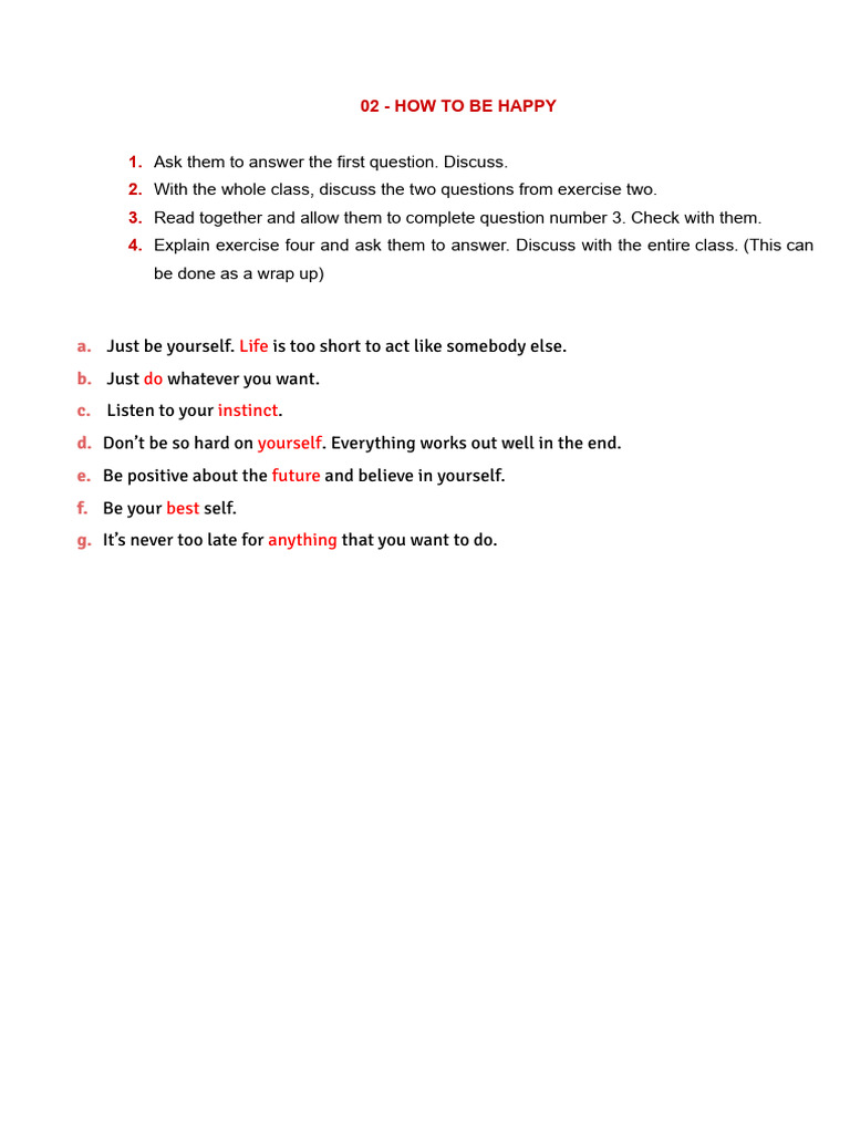 02 - How To Be Happy | PDF
