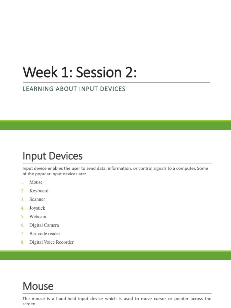 Week 1 - Session 2 | PDF | Computer Keyboard | Cursor (User Interface)