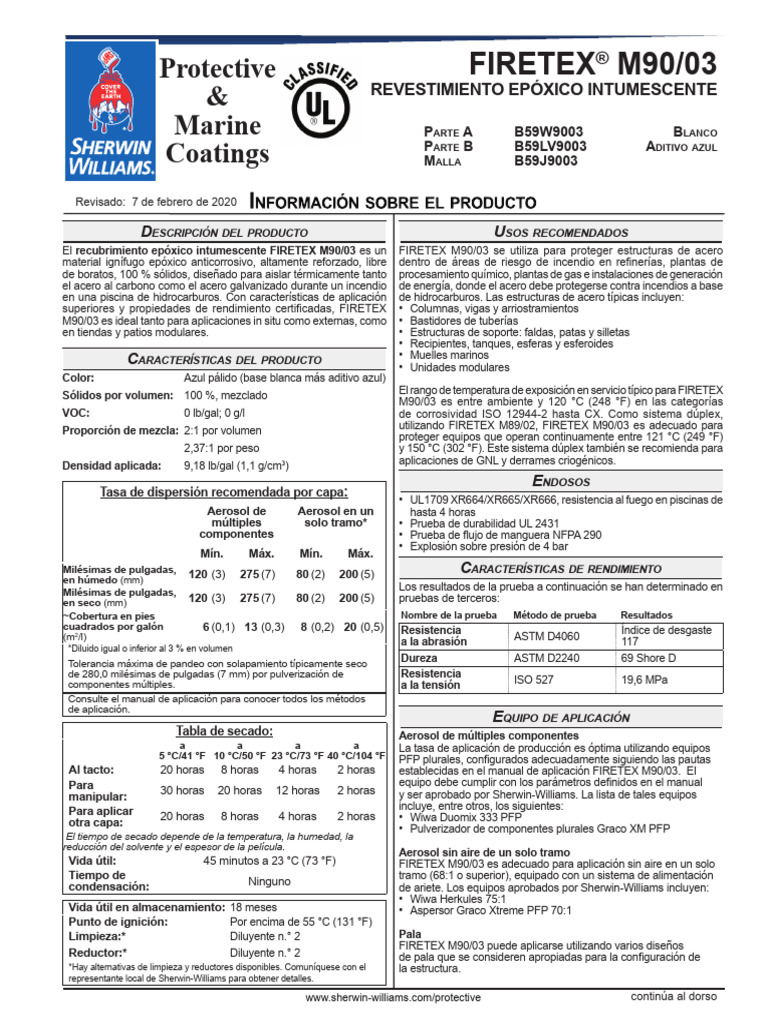 Firetex M90 03 - ESXM | Descargar gratis PDF | Acero | Revestimiento