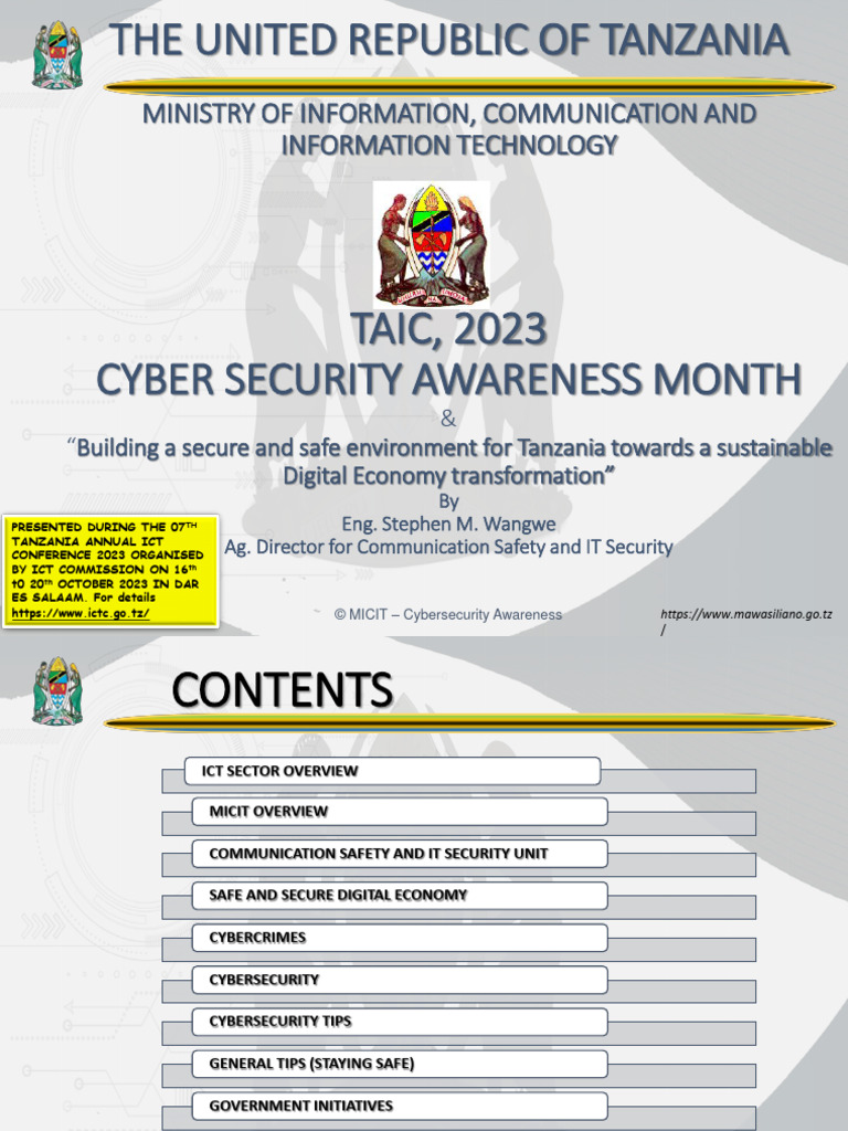 Building A Secure and Safe Environment For Tanzania Towards A Sustainable Digital Economy ...