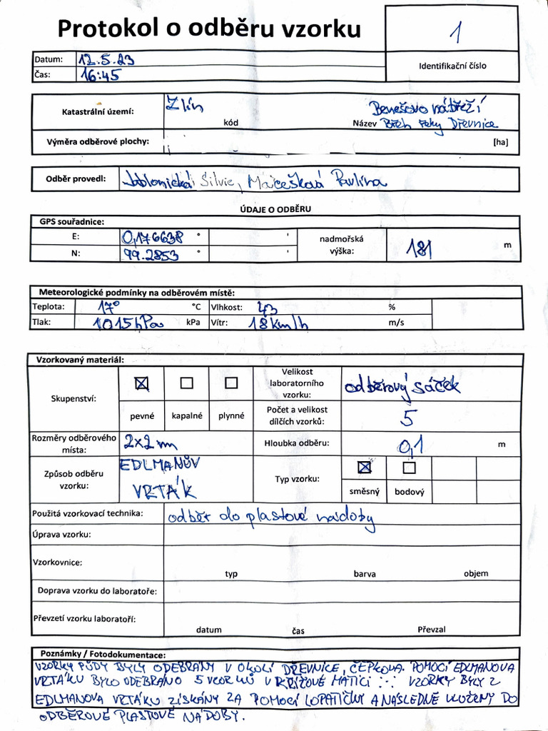 Protokoly Vzorkovani | PDF