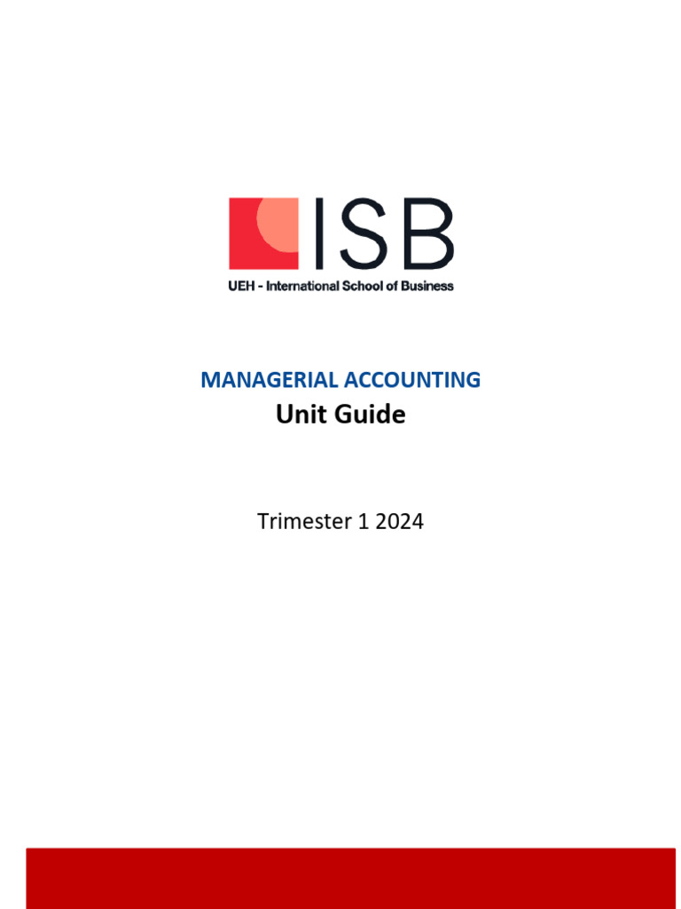 Acc202 Managerial Accounting Trimester 1 2024 Pdf Management