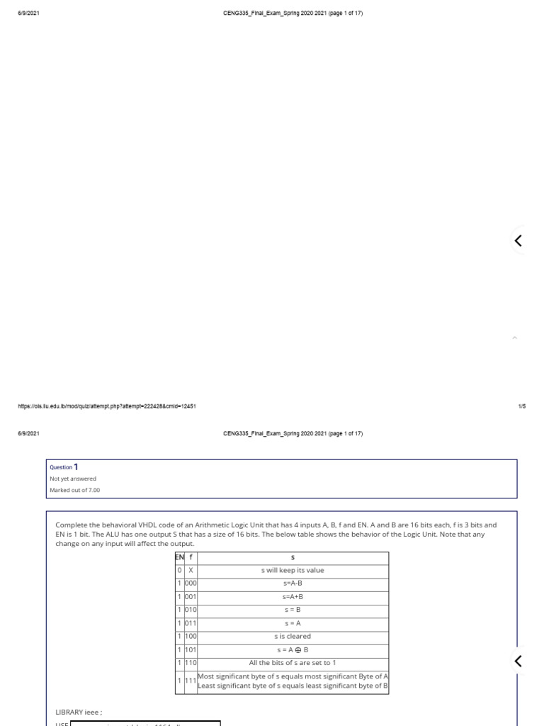 CENG335_Final_Exam_Spring 2020 2021 (page 1 of 17) | PDF | Bit | Computer Programming