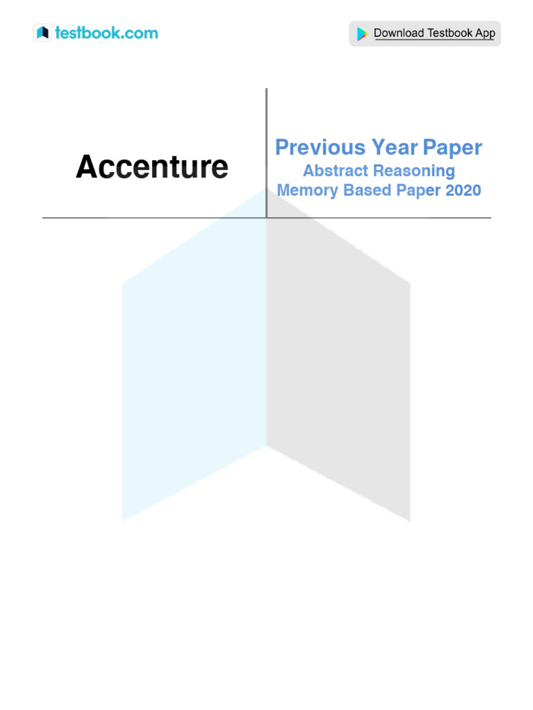 Accenture Abstract Reasoning Memory Based Paper 2020 | PDF