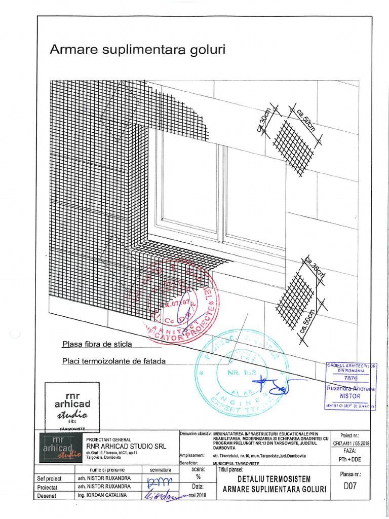 d07. Detaliu Termosistem, Armare Suplimentara Goluri - Pth+dde | PDF