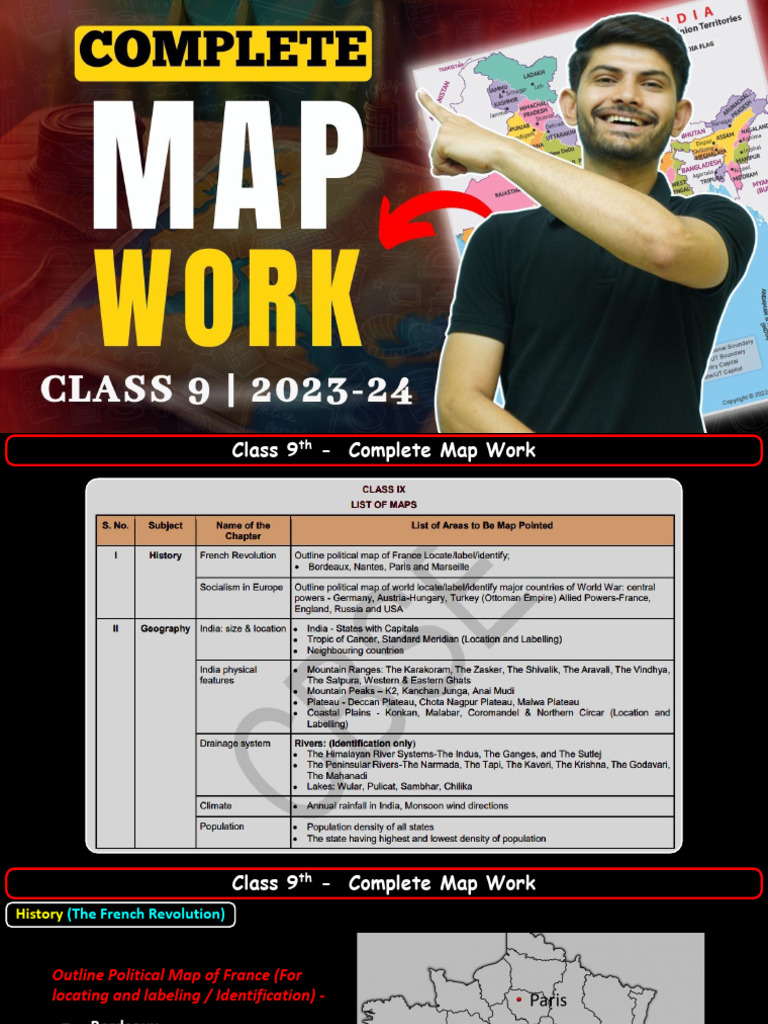 Class 9th - Complete Map Work | PDF | World War I | Central Powers
