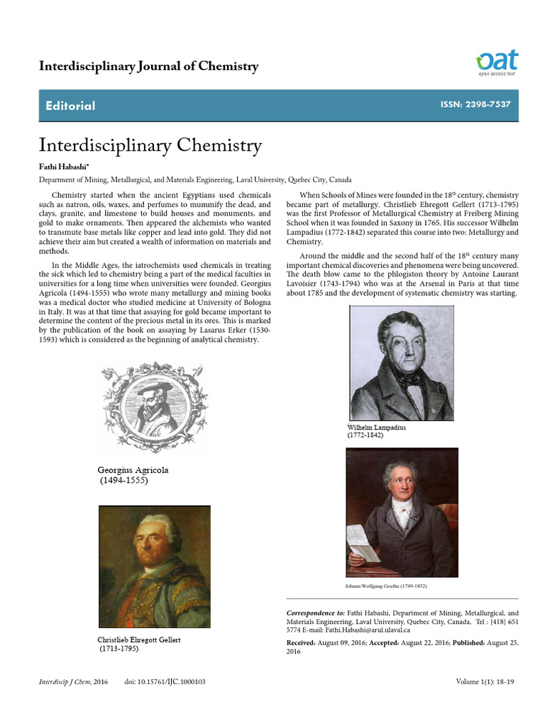 Interdisciplinary Chemistry | PDF