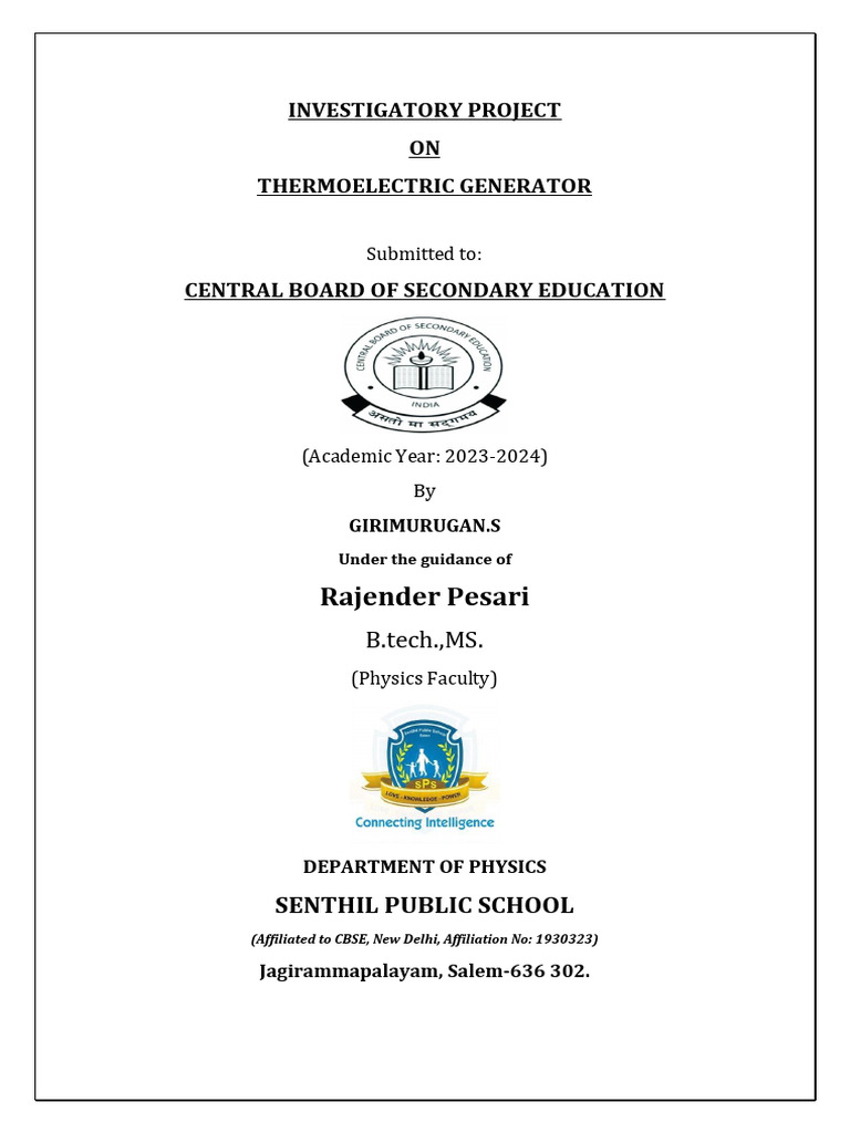 Project Front Page Physics | PDF