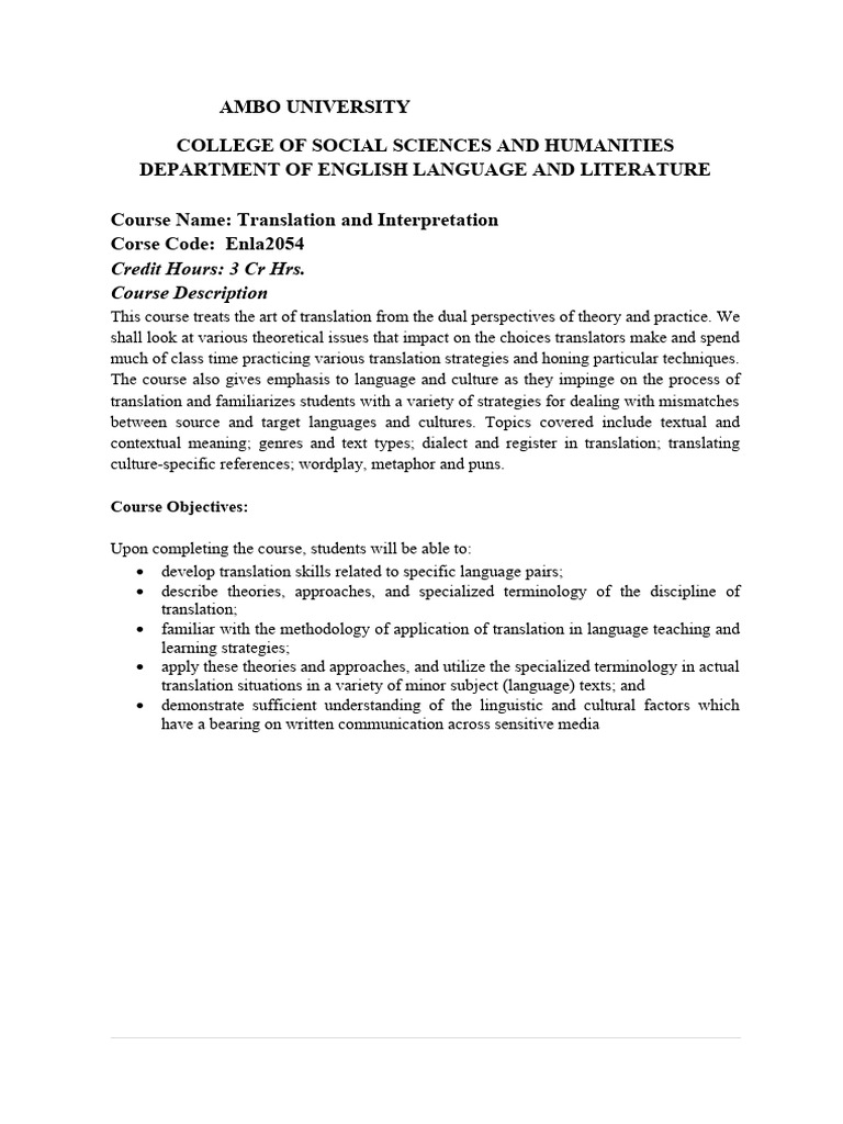 New Translation and Interpretation PDF | PDF | Translations | Linguistics
