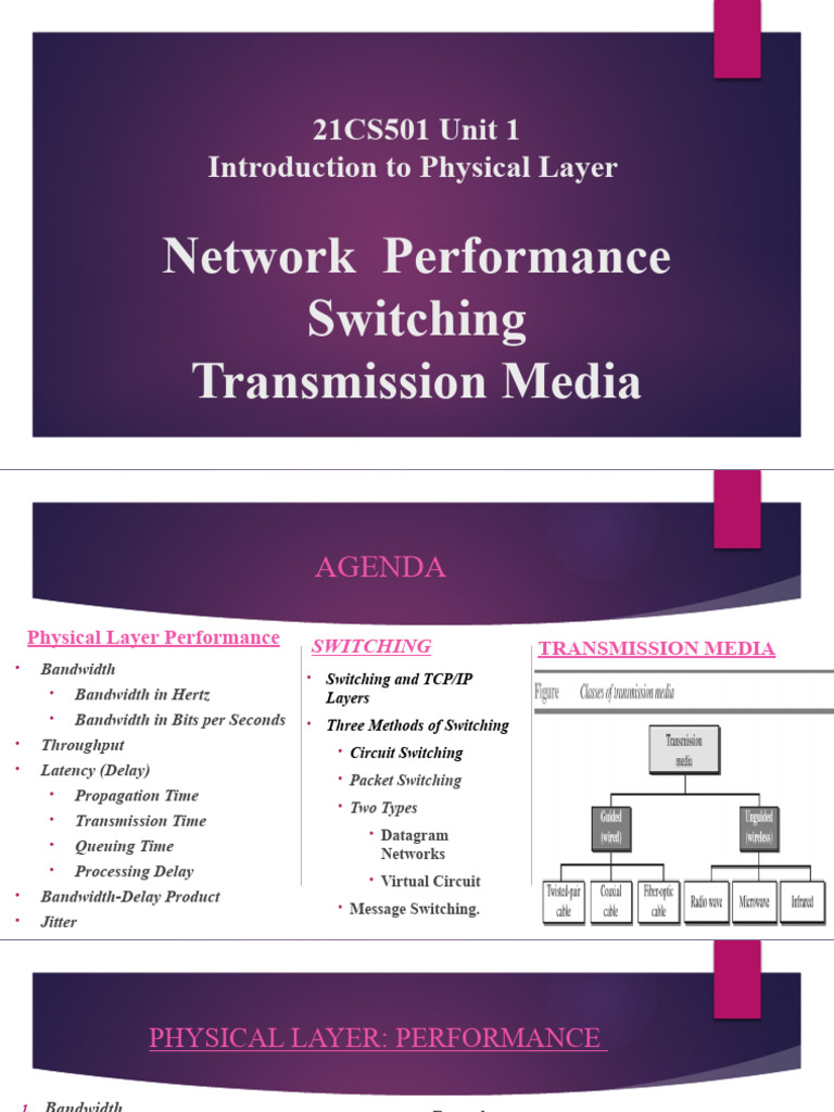 Switching & Transmission Media | PDF | Transmission Medium | Packet Switching
