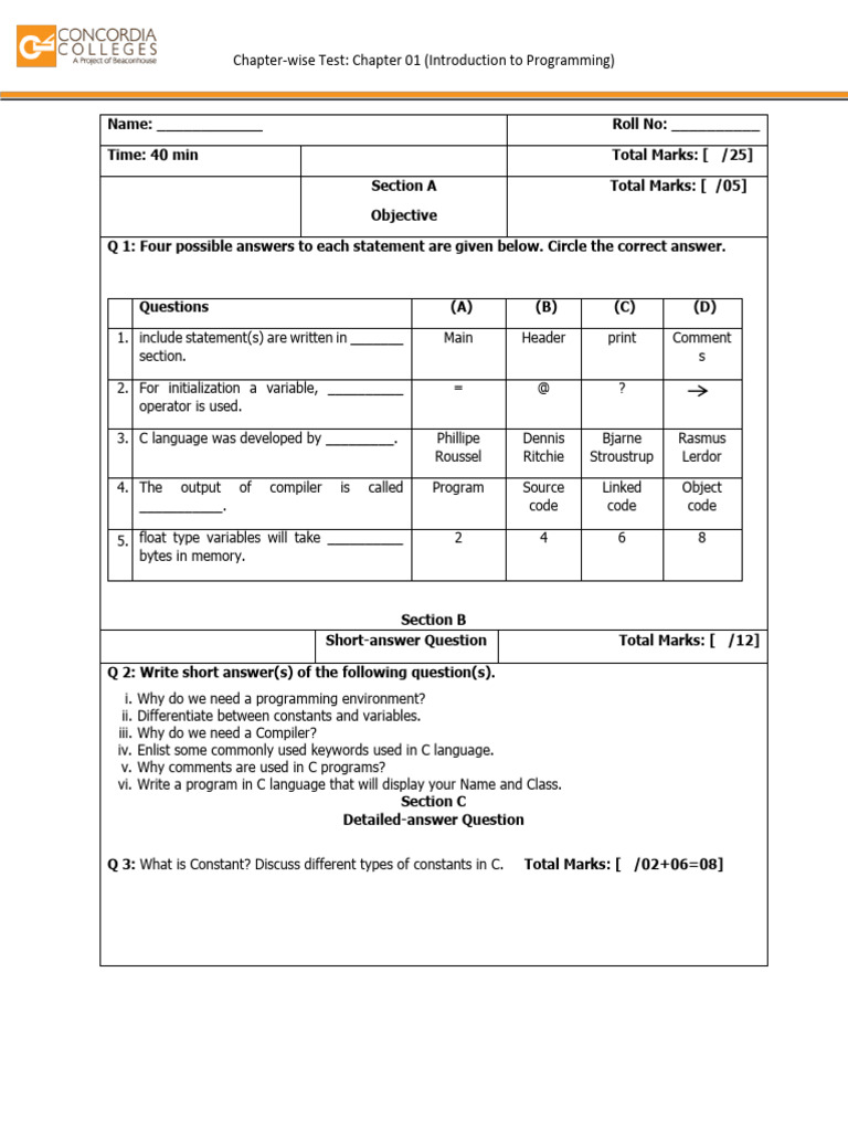 06315583442457401-03-2022chapter 01 | PDF | C (Programming Language) | Systems Engineering