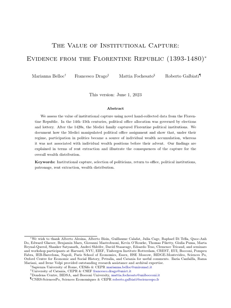 Paper Medici Final 01-06-2023 | PDF | Loans | Interest