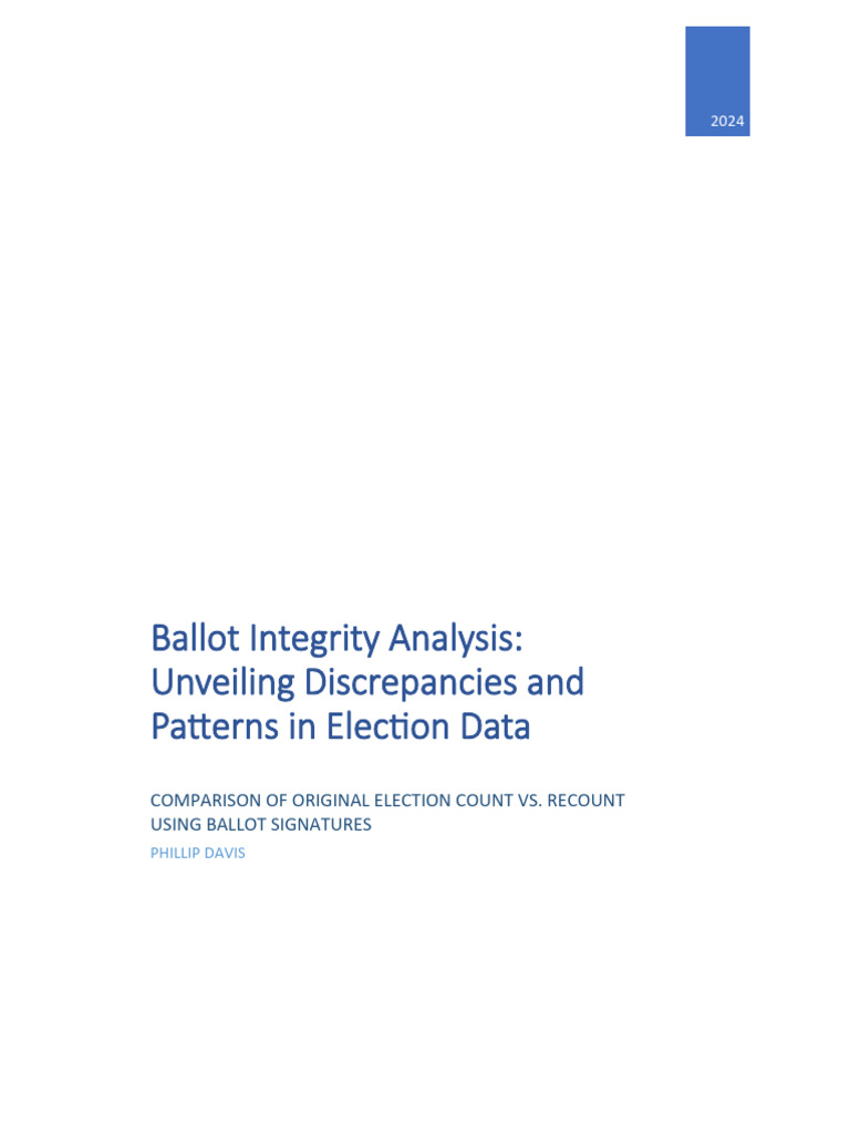 Georgia Ballot Integrity Analysis | PDF | Comma Separated Values | Voting