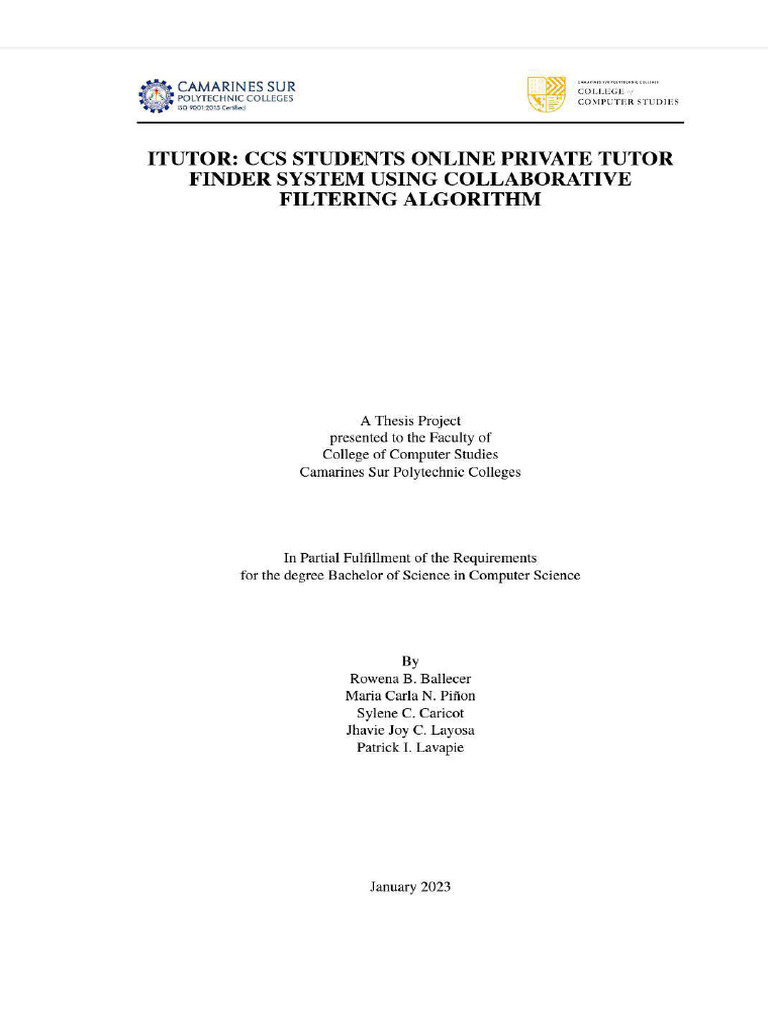 ITutor Manuscript | PDF