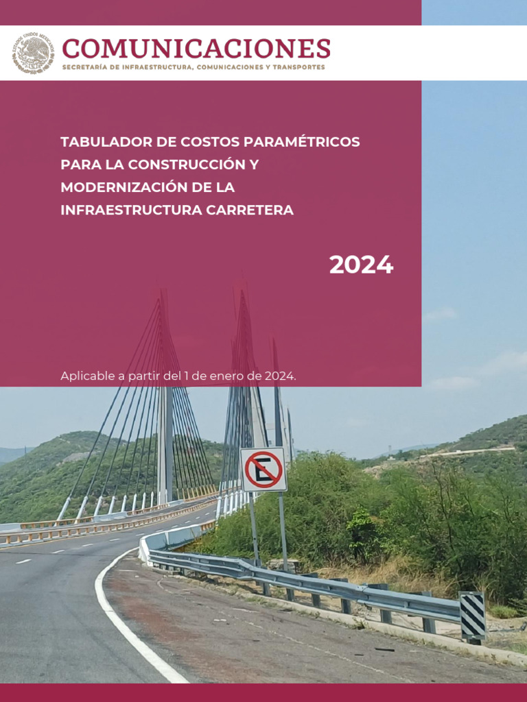 Tabulador Sict Paramétricos 2024 V1 | PDF | La carretera | Infraestructura