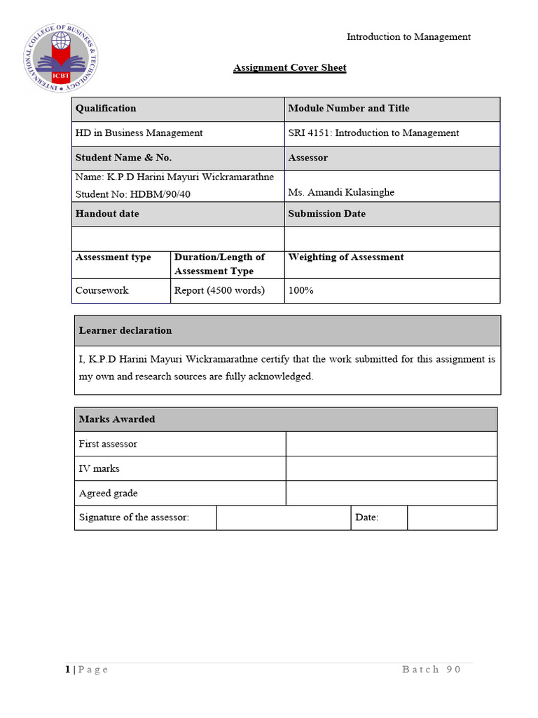 CBL Assignment | Download Free PDF | Bureaucracy | Goal
