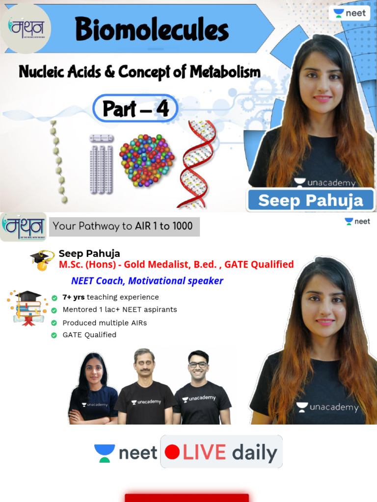 Biomolecules L4 | PDF | Dna | Base Pair