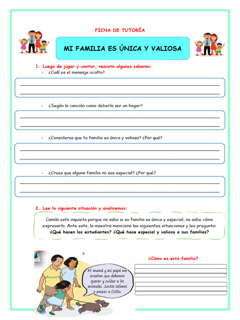 Mi Familia: Única y Valiosa | PDF