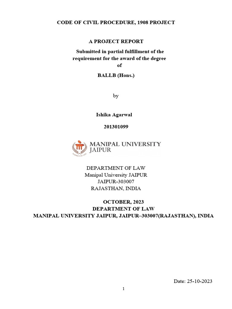 CPC Project | PDF | Res Judicata | Lawsuit