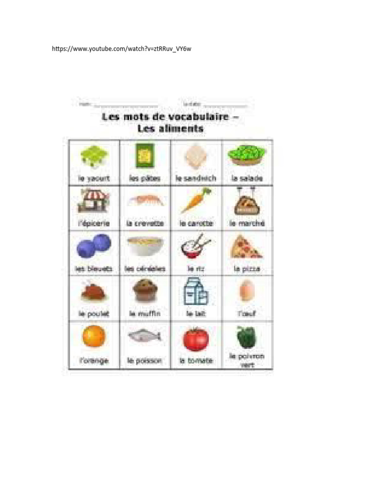 Les Aliments | PDF