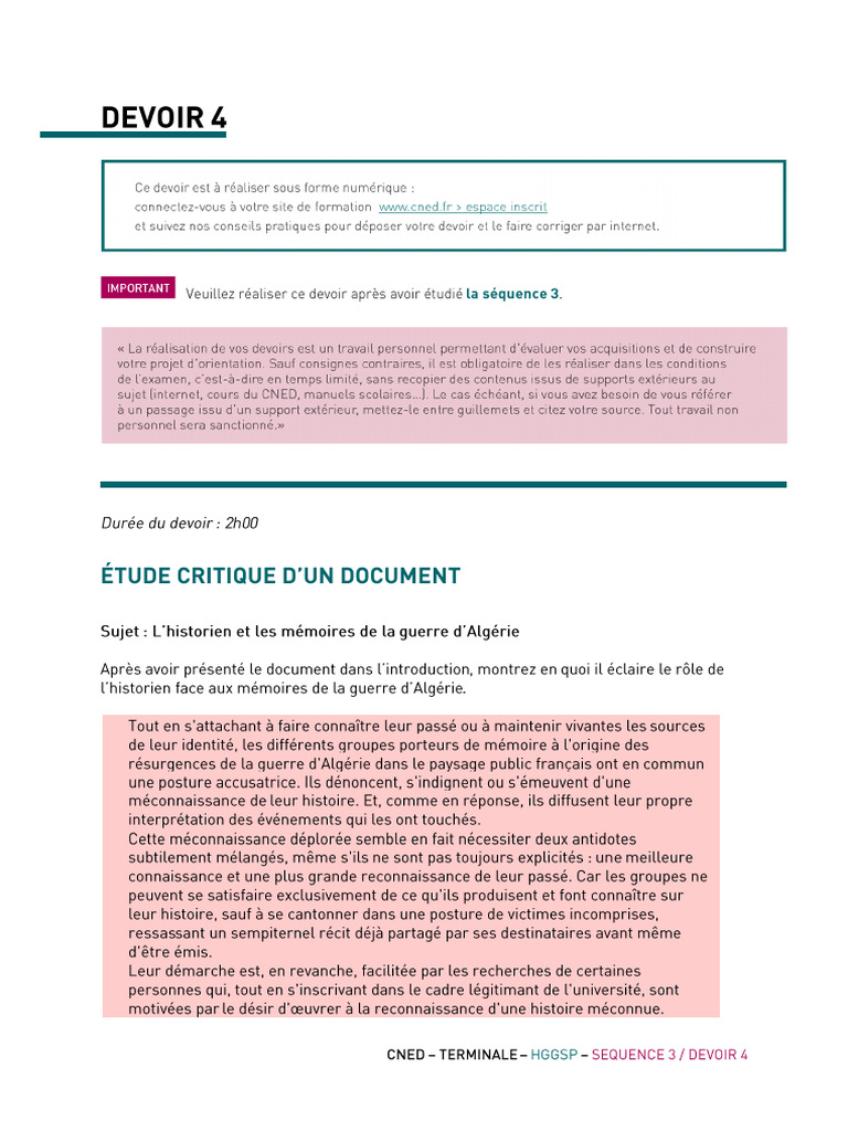 Devoir 20 | PDF