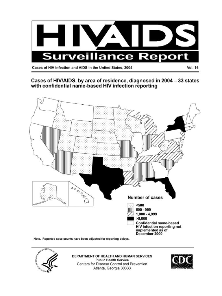 CDC Hiv Surveillance Report 2004 Vol 16 | PDF | Centers For Disease ...