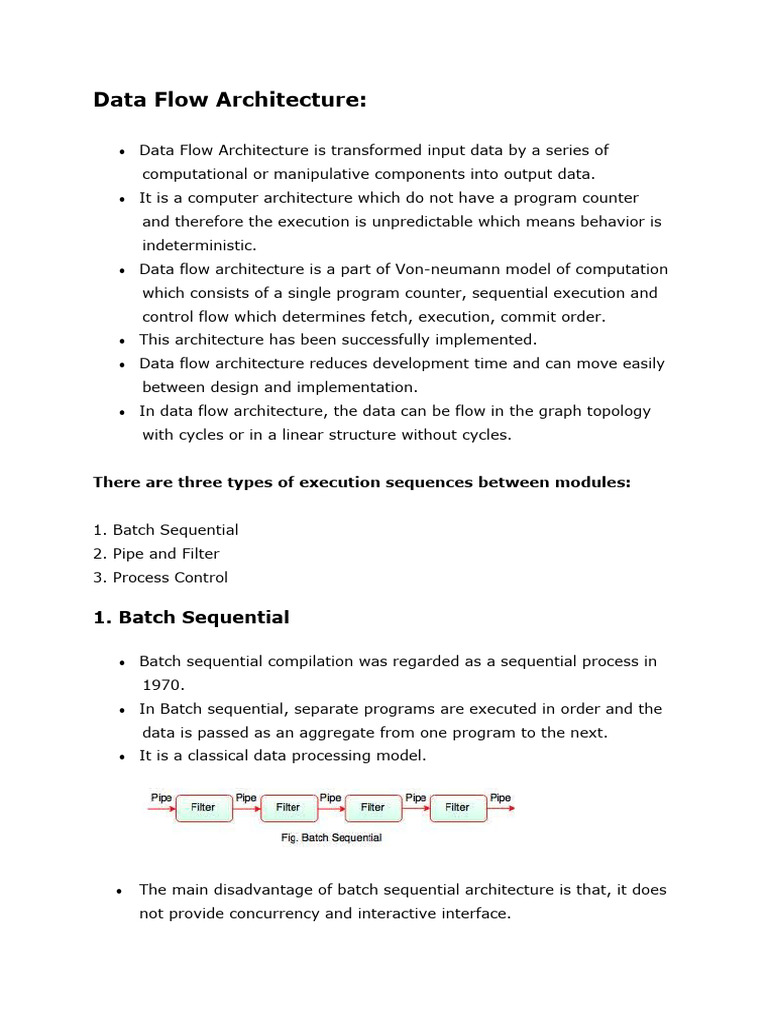Data Flow Architecture | PDF | Filter (Signal Processing) | Computer Program