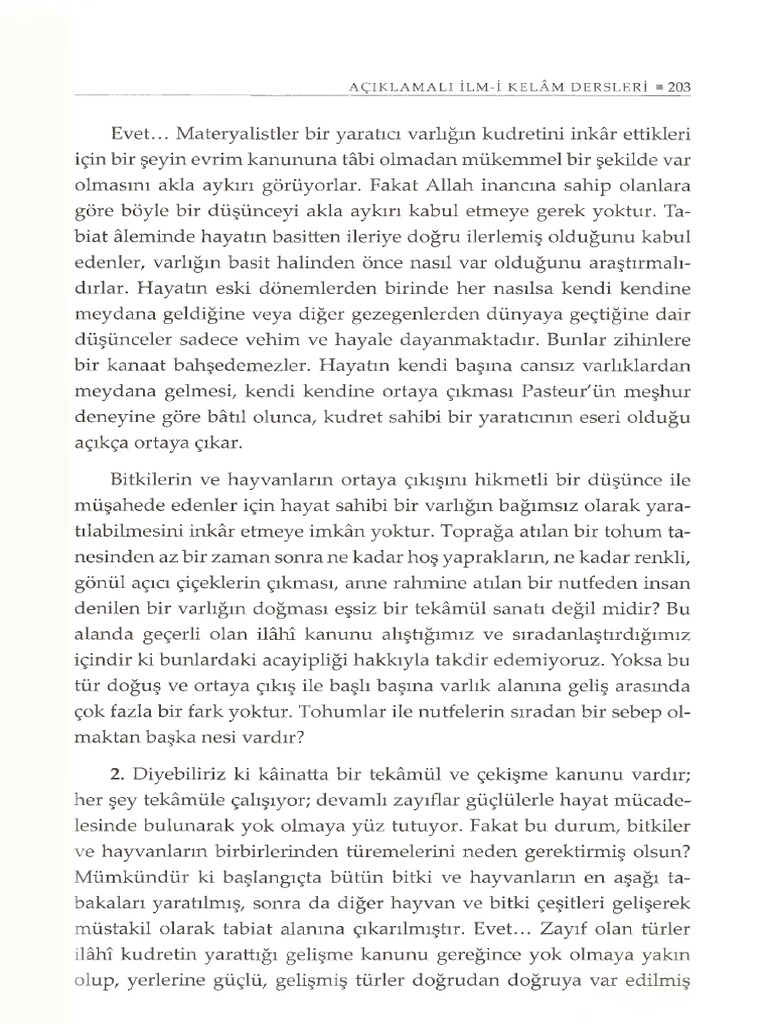 Omer Nasuhi Bilmen Efendi Ilmi Kelam 2 | PDF