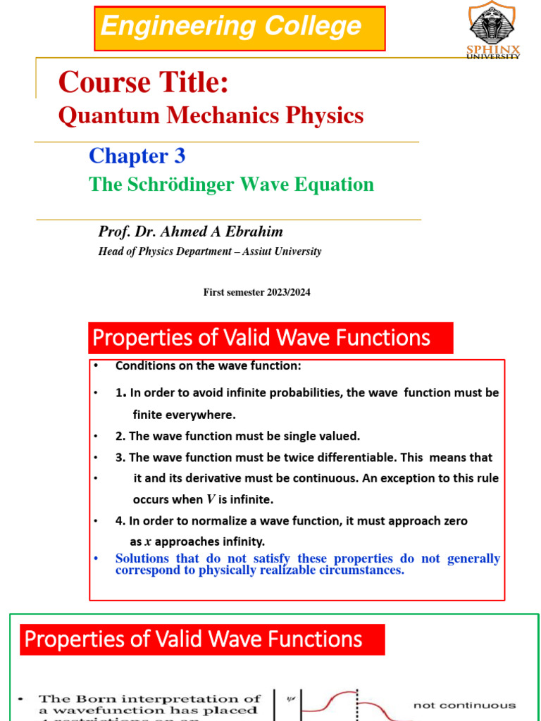 Quantum Mechanics 3 | PDF