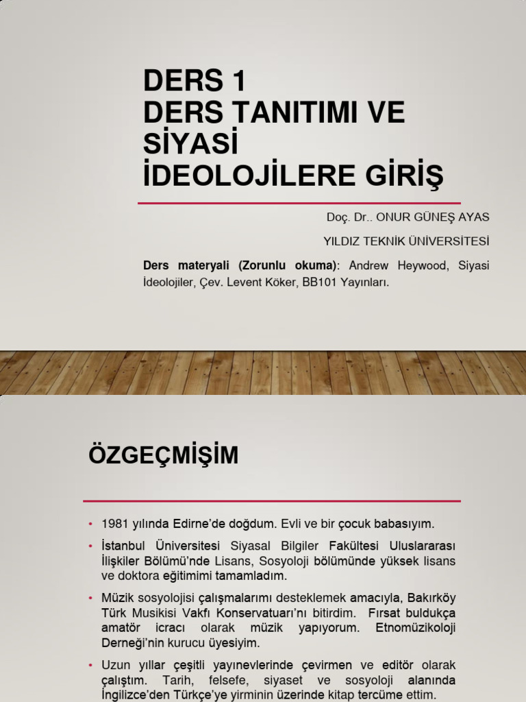 Ders 1 Tanıtım Ve Giriş | PDF