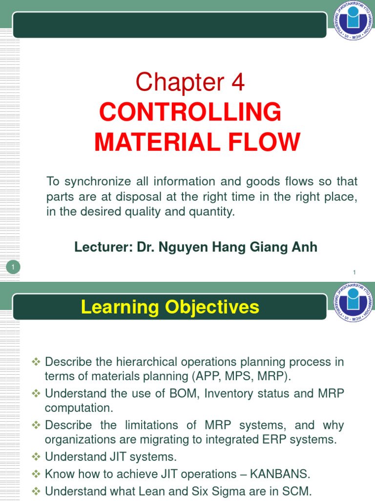 Chapter 4 - Controling Material Flow | PDF | Lean Manufacturing | Inventory